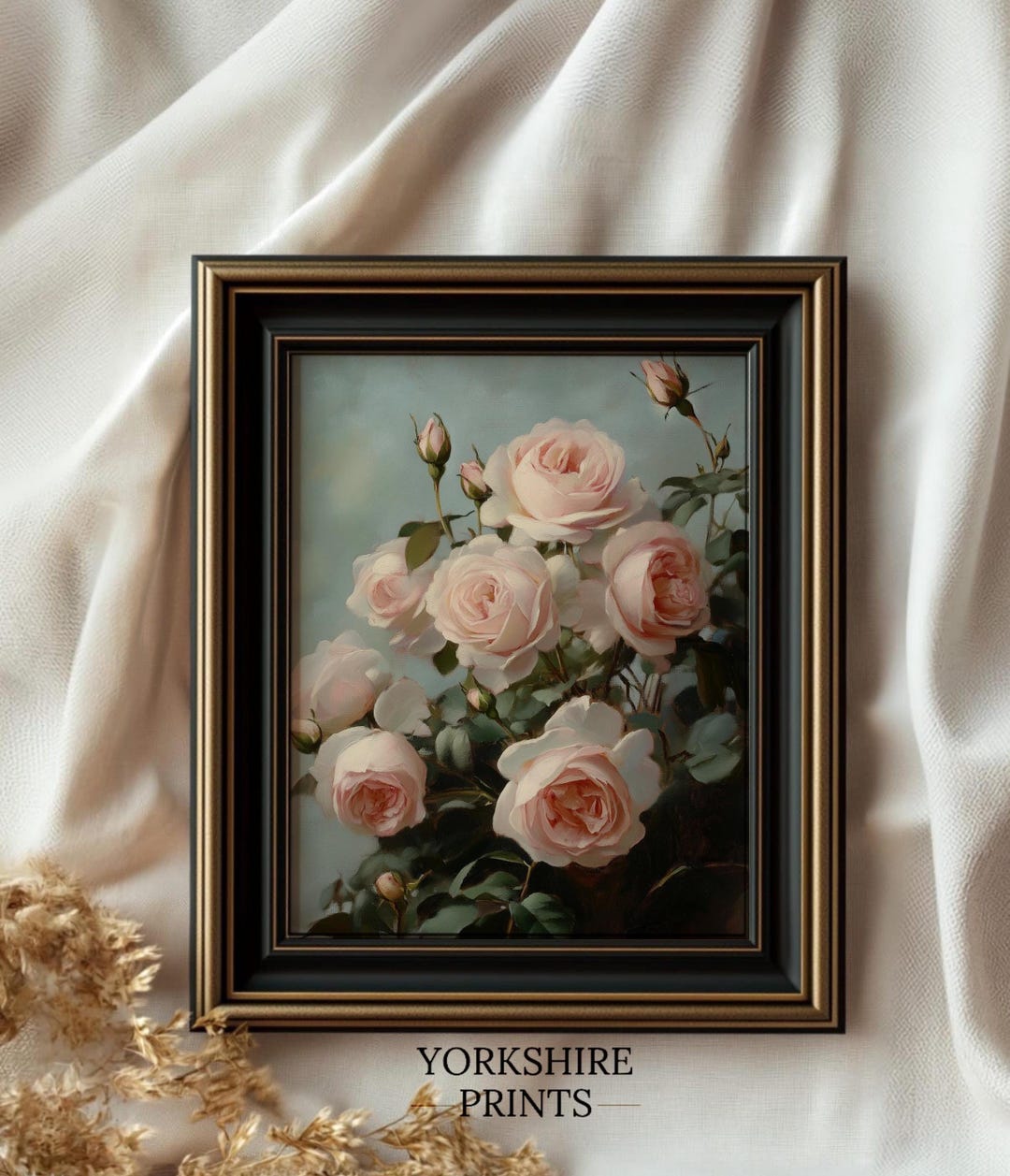 Rose Flower Wall Art Soft Pink Roses Printable Elegant Floral Artwork ...