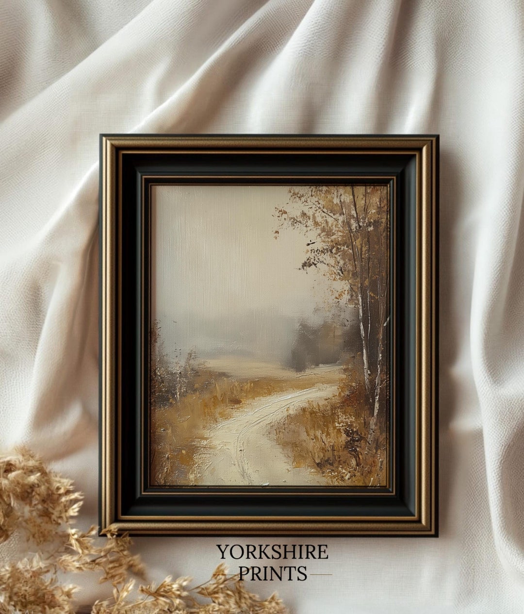 PRINTABLE Cozy Landscape Art Vintage Print Country Landscape Painting ...