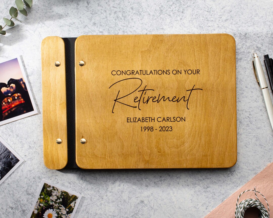 Retirement Memory Book Personalized Retirement Guest Book Retirement ...