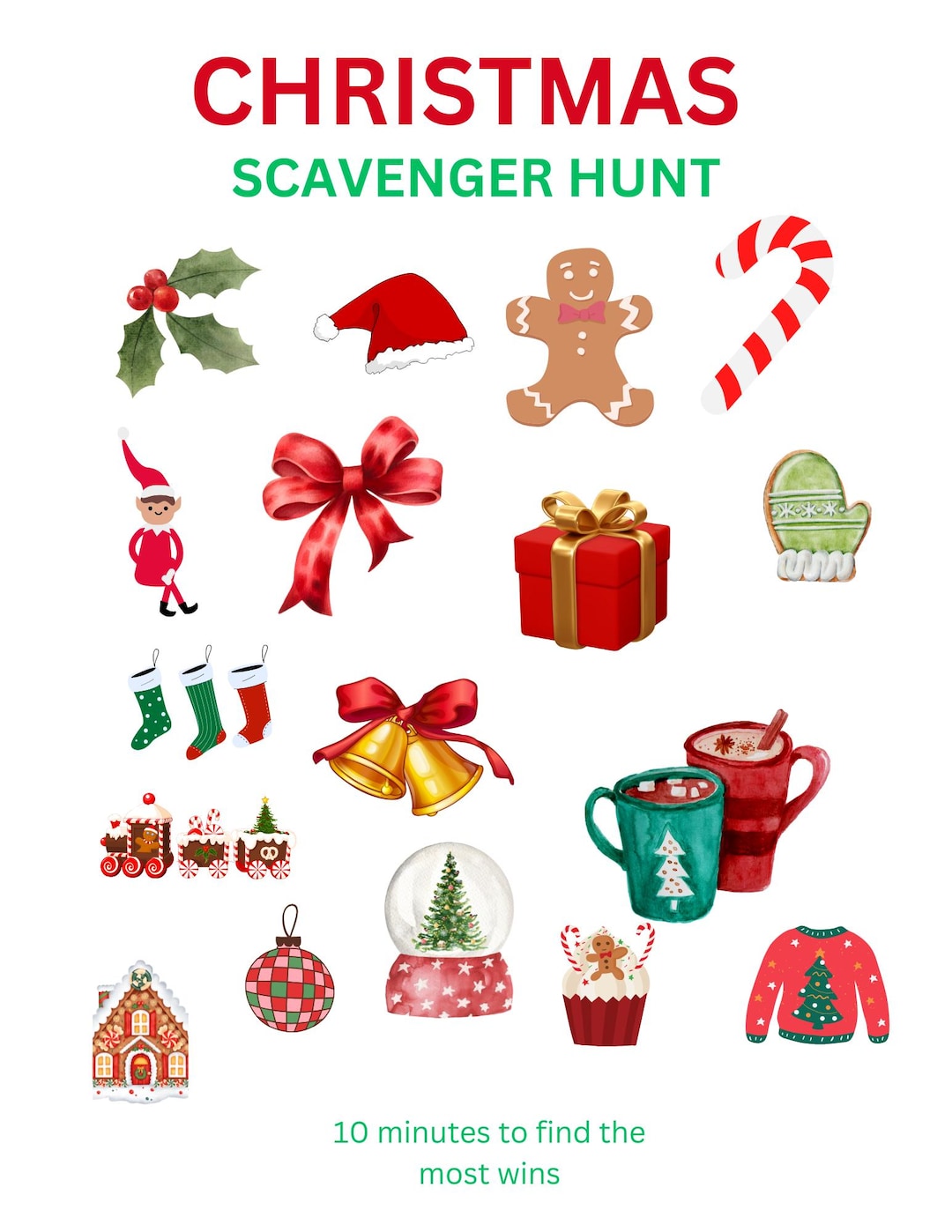 Christmas Scavenger Hunt - Etsy