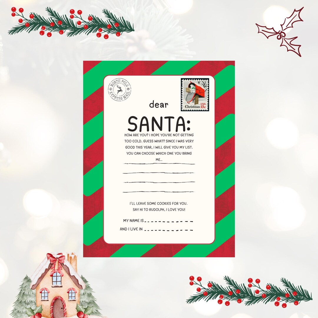 Santa Letter for Kids, Personalized Holiday Magic (north Pole Postmark ...