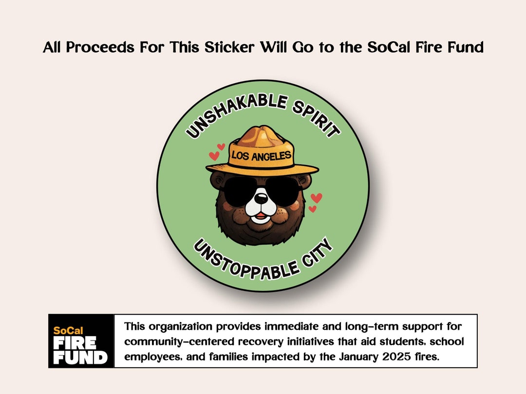 LA Wildfire Relief Sticker | Los Angeles Fires Sticker | Sticker for A ...