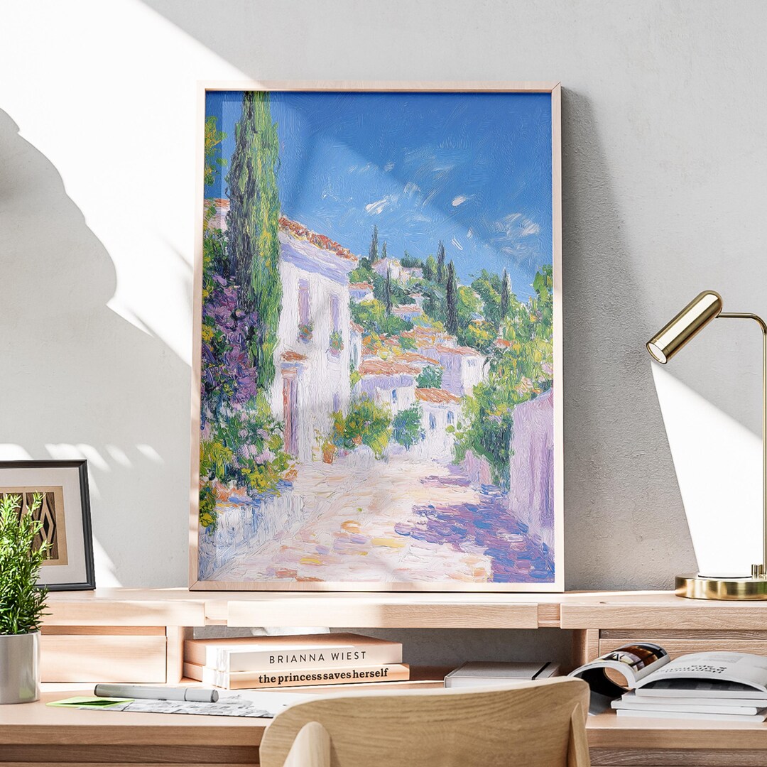 Provence Village Wall Art White Town and Lavender Matisse Claude ...