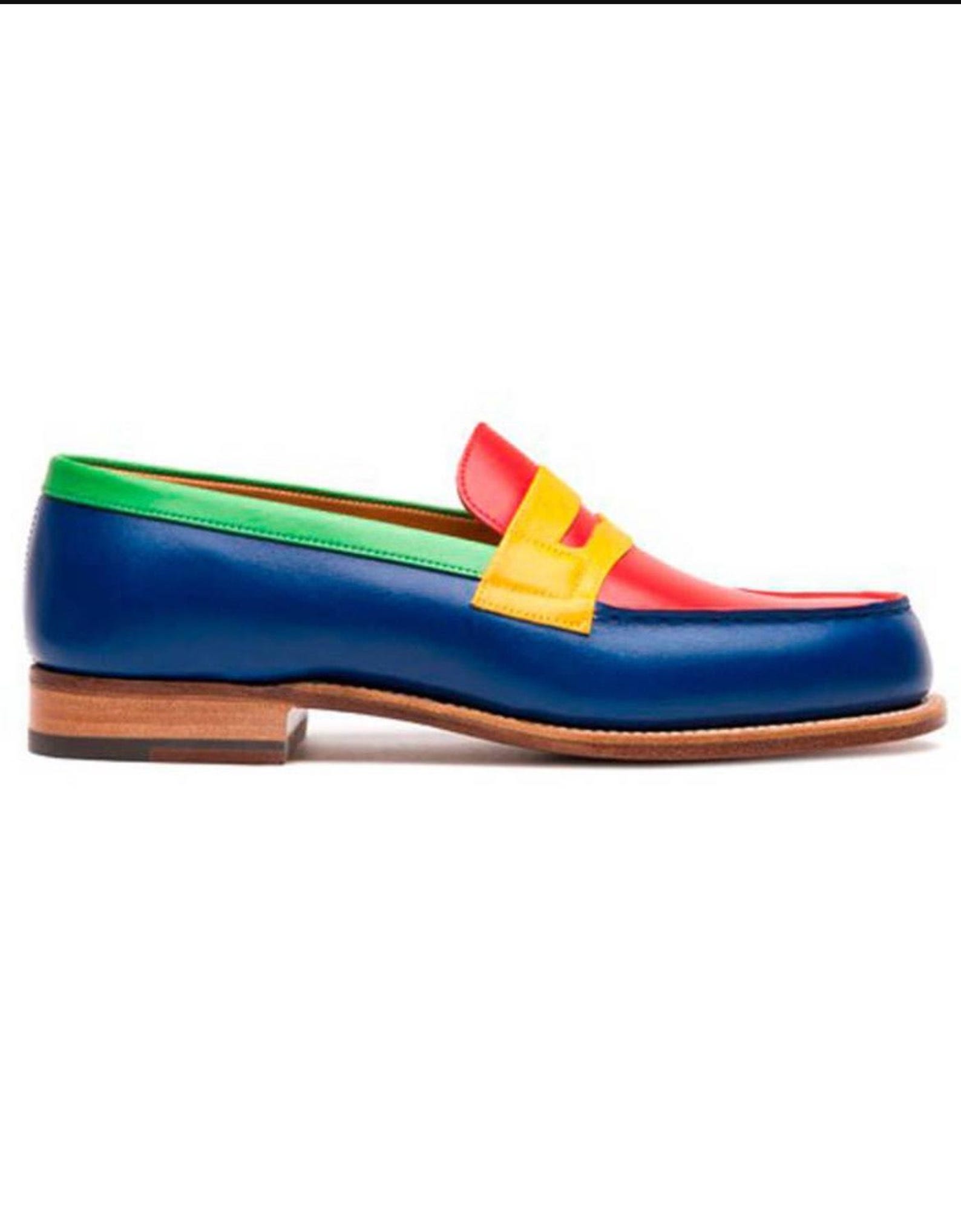 Handmade Genuine Leather Colorful Loafers | Bespoke Men's Moccasins - Etsy