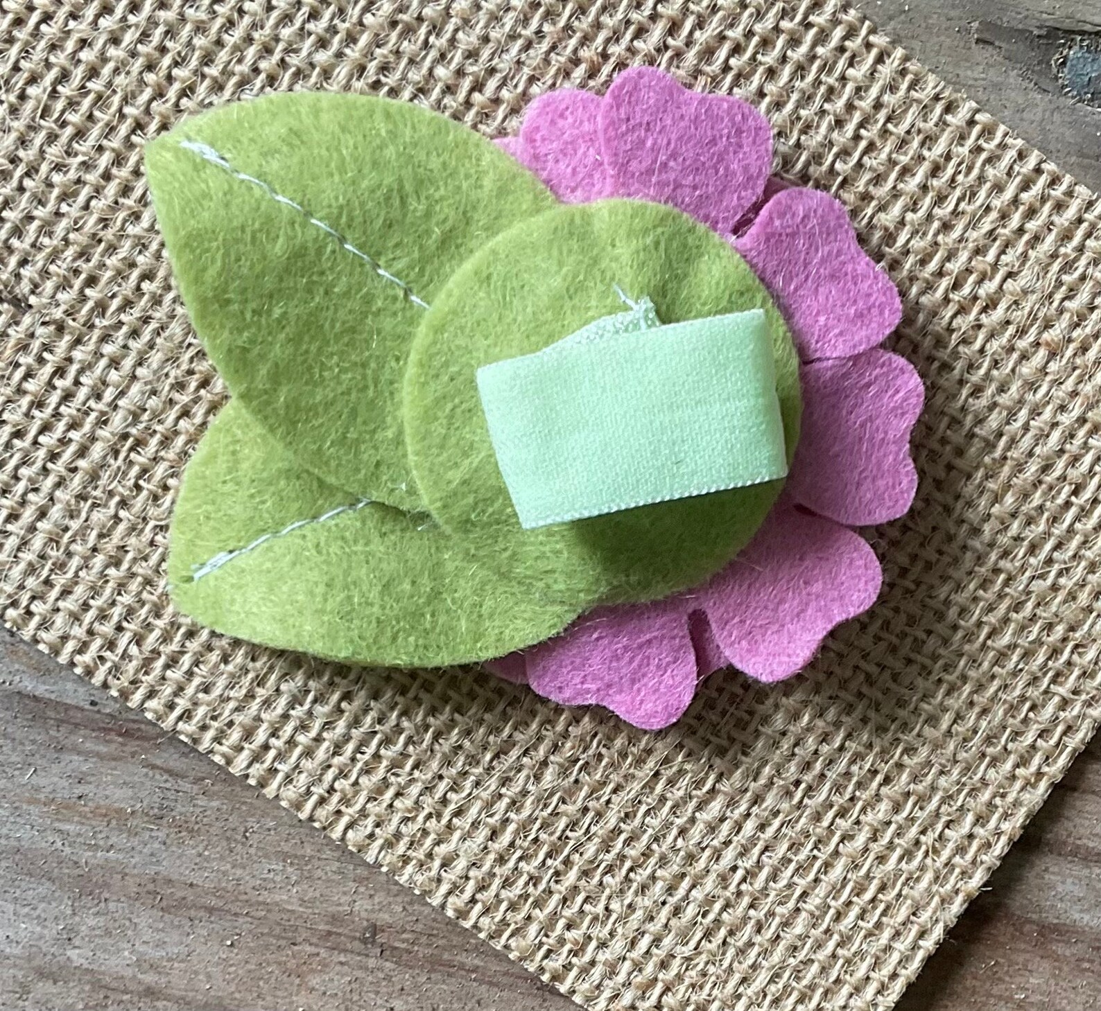 Wool Felt Dog Collar Pink Ombre ROSE Flower Attachment - Etsy