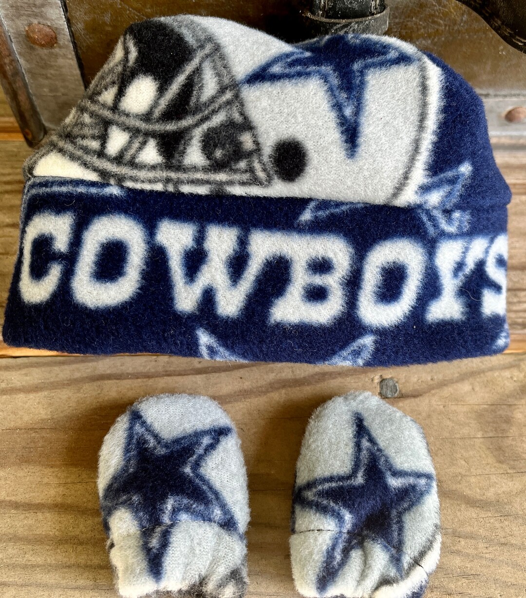 Dallas Cowboys Newborn Baby Fleece Hat & Mittens Gift Set - Etsy