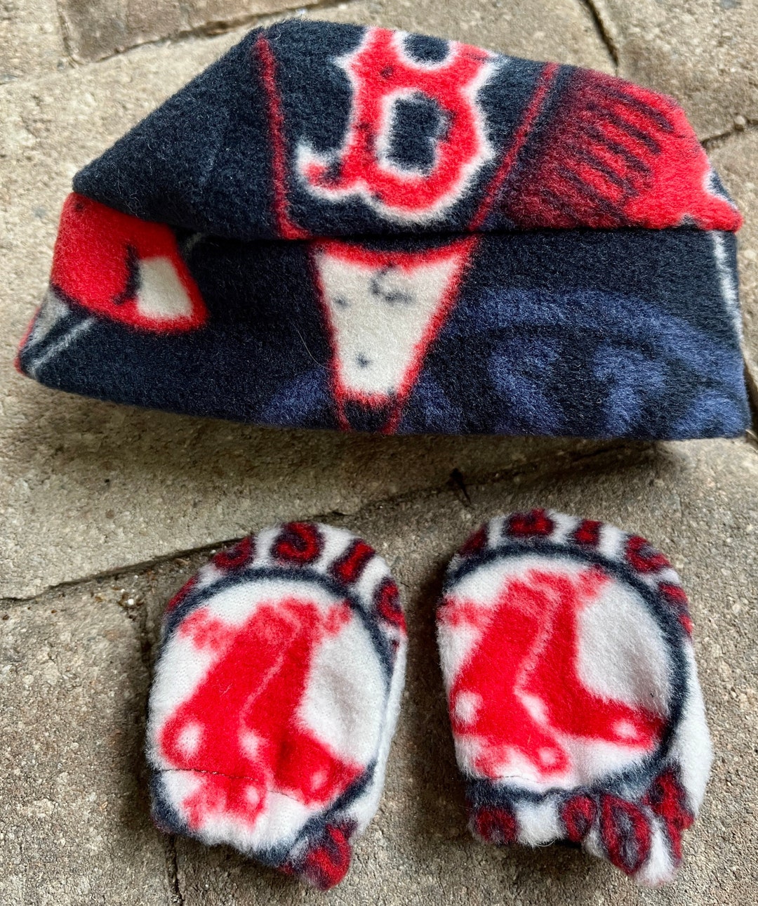 Boston Red Sox Newborn Baby Fleece Hat & Mittens Gift Set - Etsy