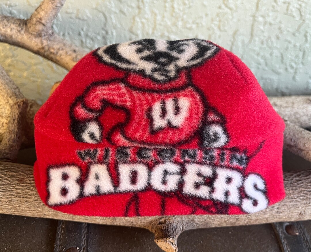 Wisconsin Badgers Red Fleece Hat - Etsy