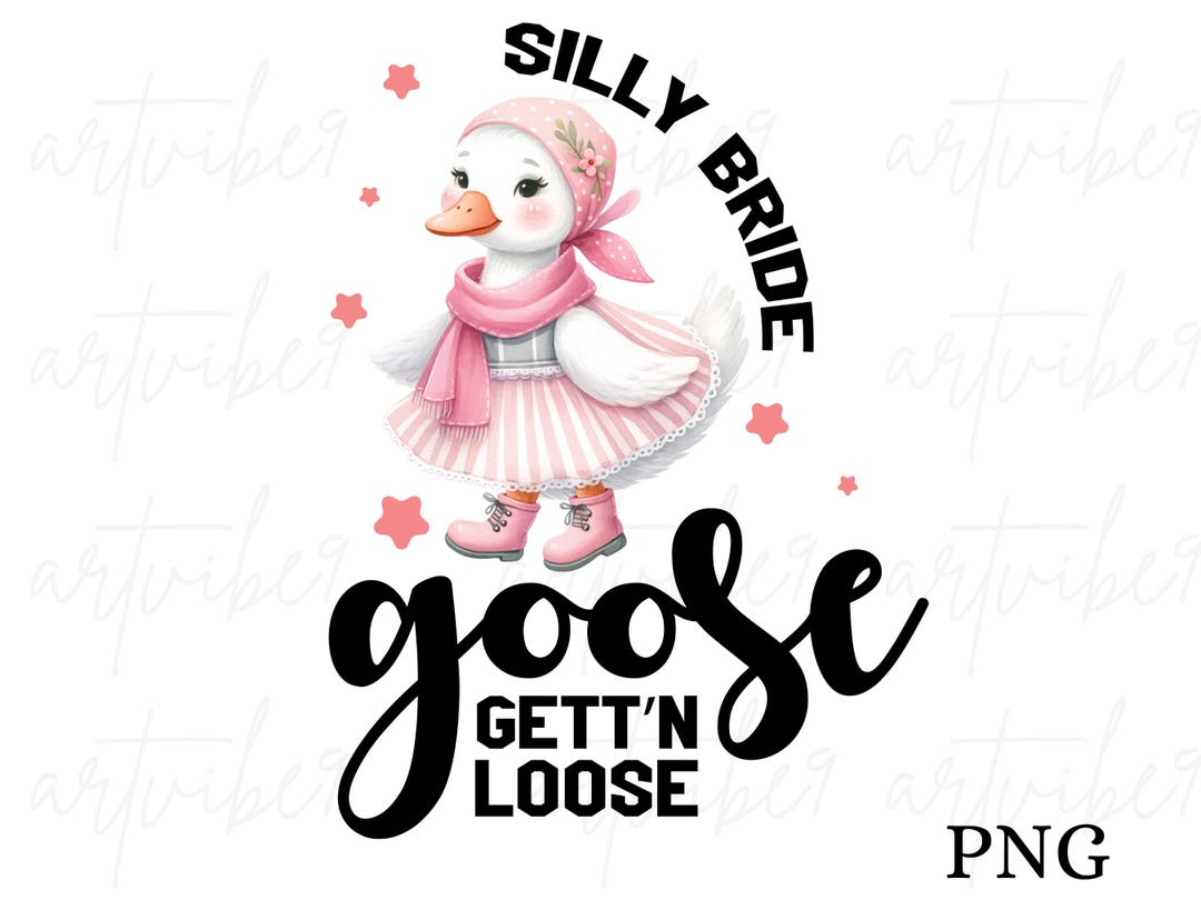 Bride Goose Bachelorette PNG | Funny Wedding Party Digital Art | High ...