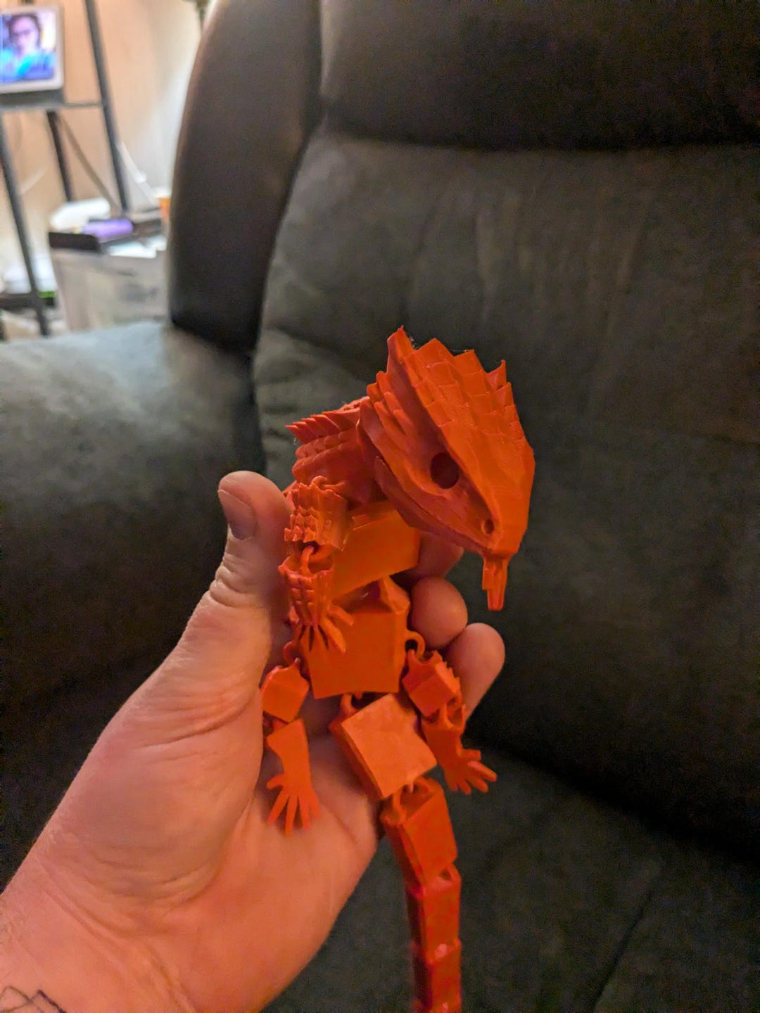 Red Eyed Crocodile Skink Figit Toy - Etsy