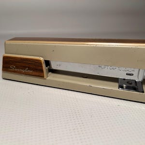 Vintage Swingline Stapler: Model 767 Beige Faux Wood Grain - Etsy