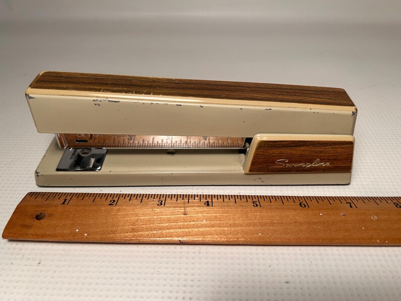 Vintage Swingline Stapler: Model 767 Beige Faux Wood Grain - Etsy