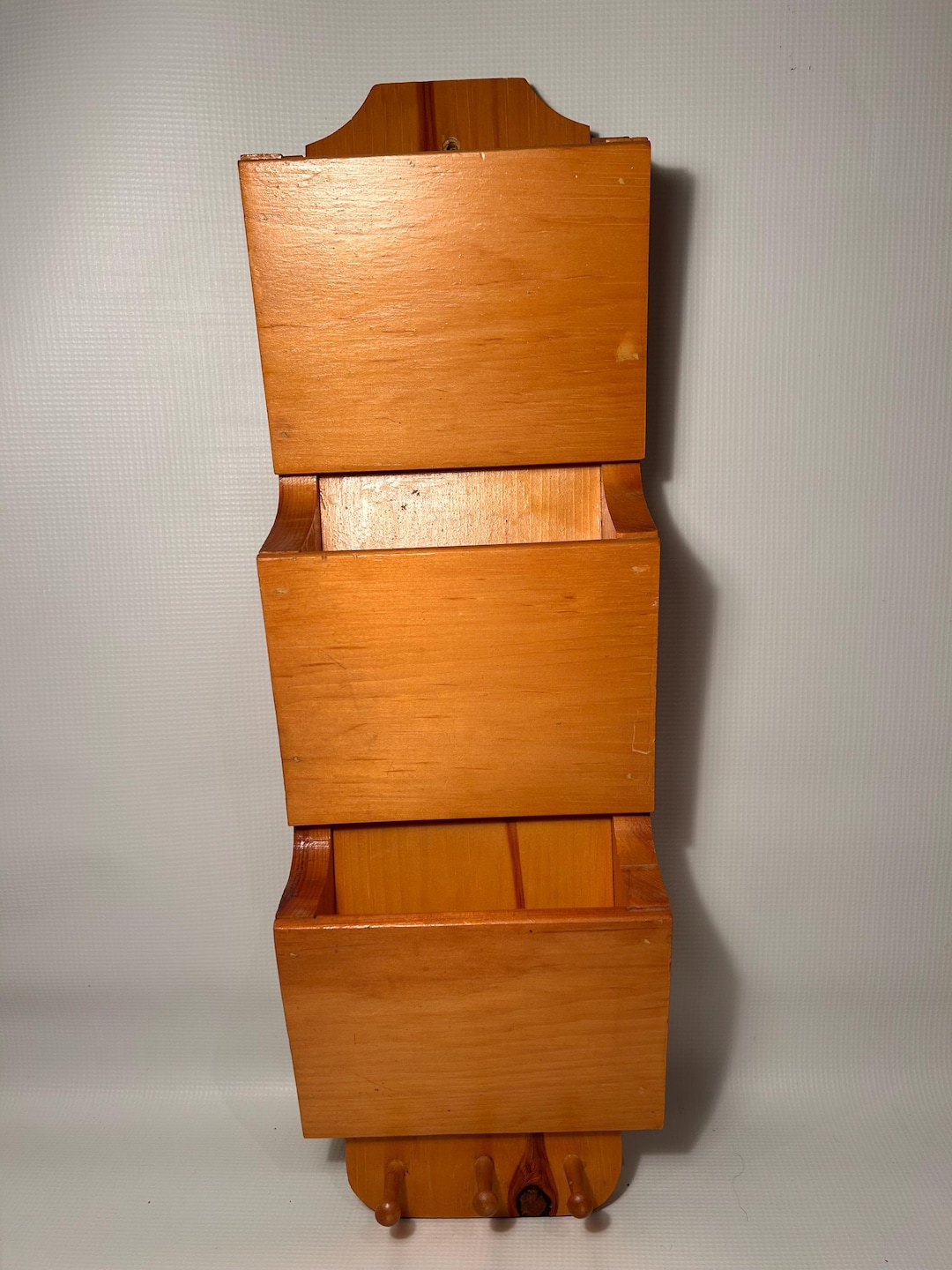 Vintage Retro Wooden Mail Organizer: Wall Mount Key Holder - Etsy Canada