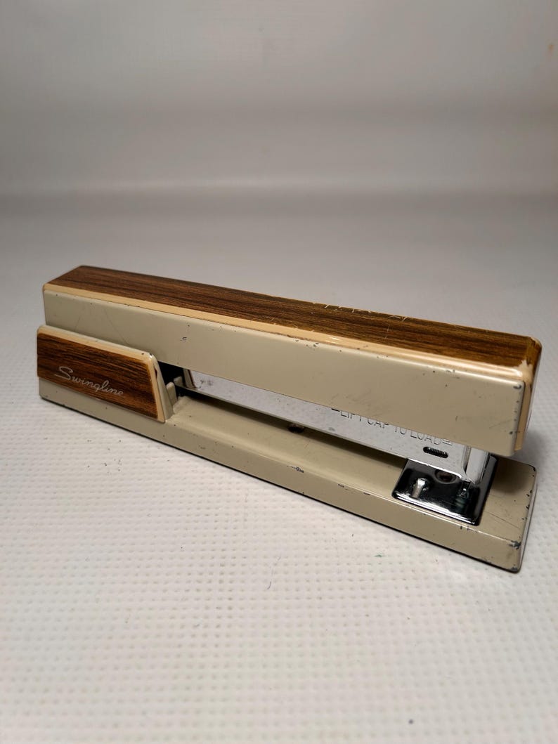 Vintage Swingline Stapler: Model 767 Beige Faux Wood Grain - Etsy