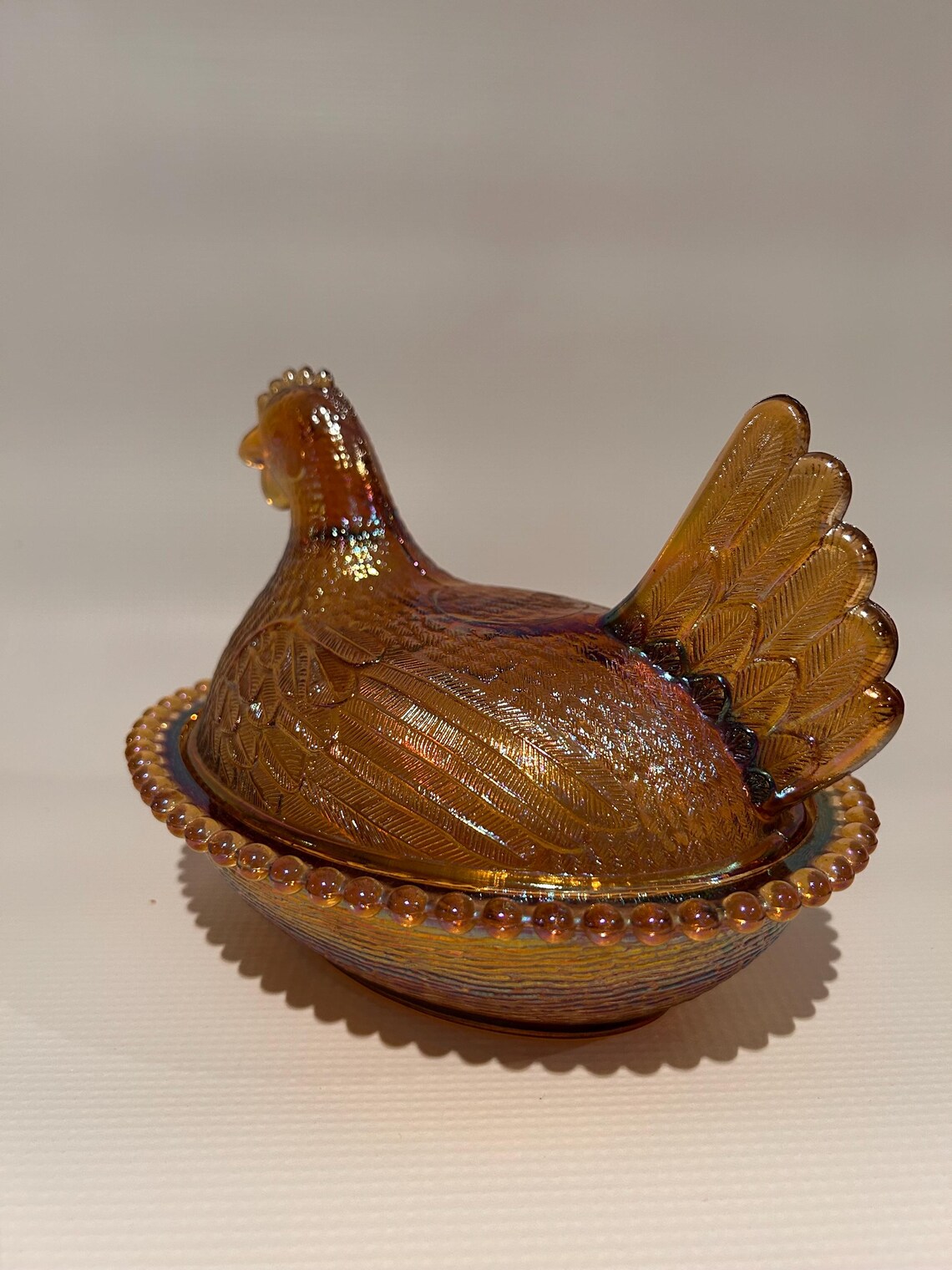 Vtg. Indiana Glass Hen Covered Candy Dish - Etsy