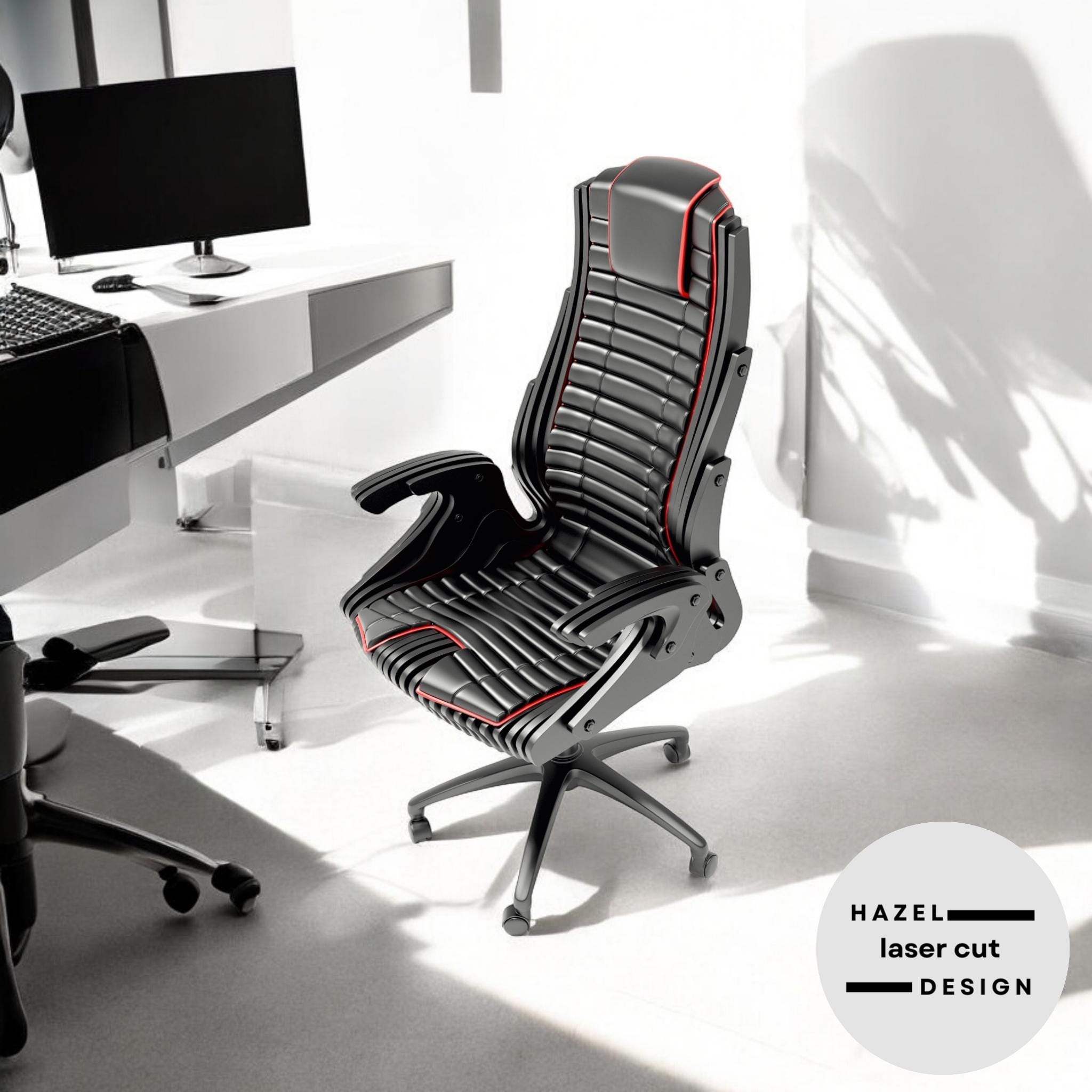 Parametric Office Chair Laser Cut File - Etsy