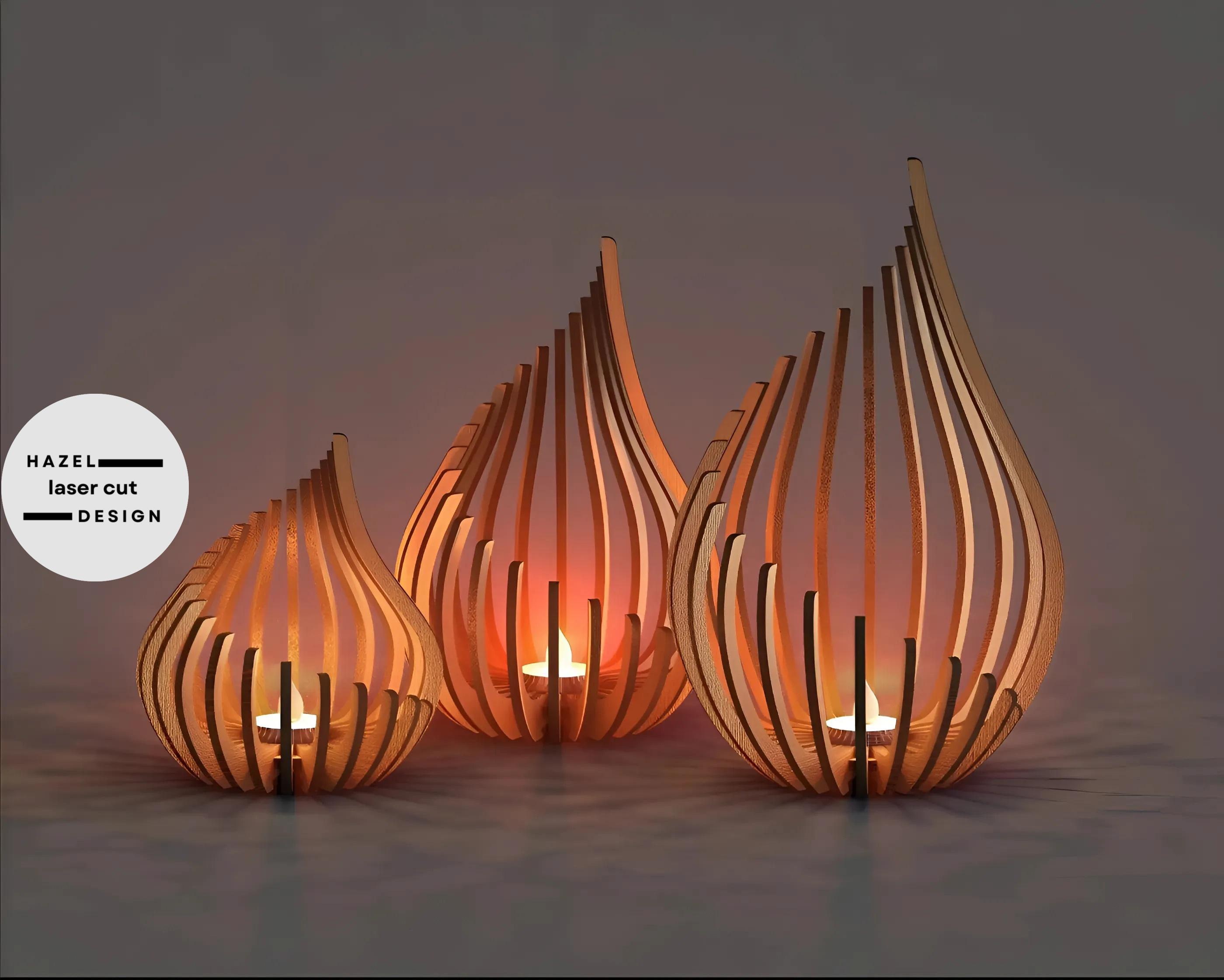 Laser Tealight Bundle Laser Pack SVG Candle Holder Package Laser File 4 ...