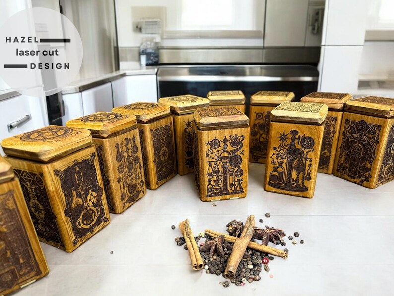 Wooden Vertical Carousel Spice Rack Laser Cut Dxf - Etsy