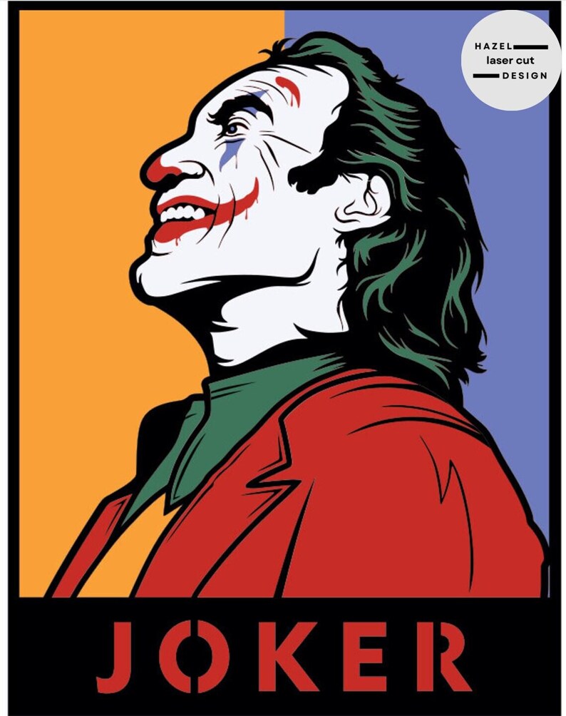 Joker Layered Design to Cut Digital File for Craft and Decor Projects ...