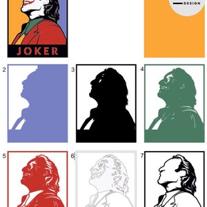 Joker Layered Design to Cut Digital File for Craft and Decor Projects ...