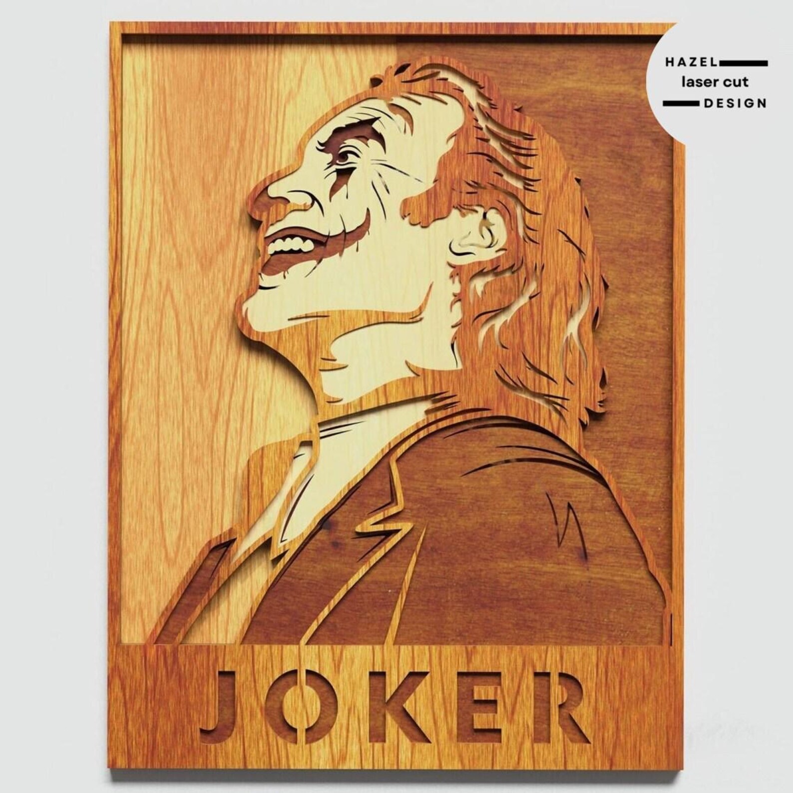 Joker Layered Design to Cut Digital File for Craft and Decor Projects ...