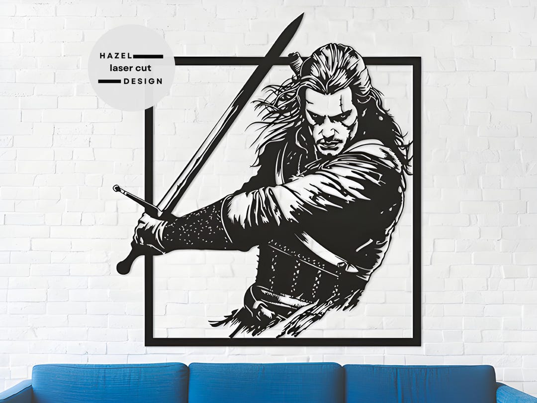 Witcher Wall Decoration Laser Cut Home Wall Art - Etsy