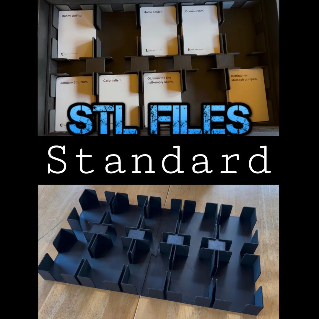 STL Files - Standard Cards Against Humanity Bōks Back Card Tray [holds ...