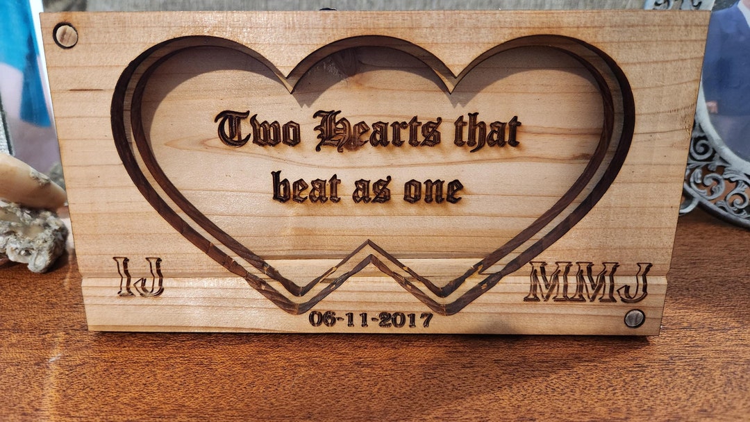 Laser Cut Layered Heart Frame - Two Hearts Beat as One - Etsy