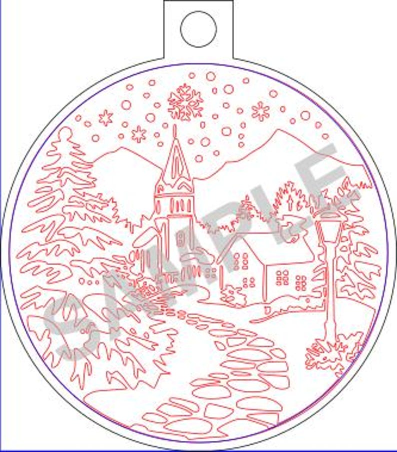 Laser Cut Files for 3 Christmas Ornaments - Lightburn, PDF and SVG ...