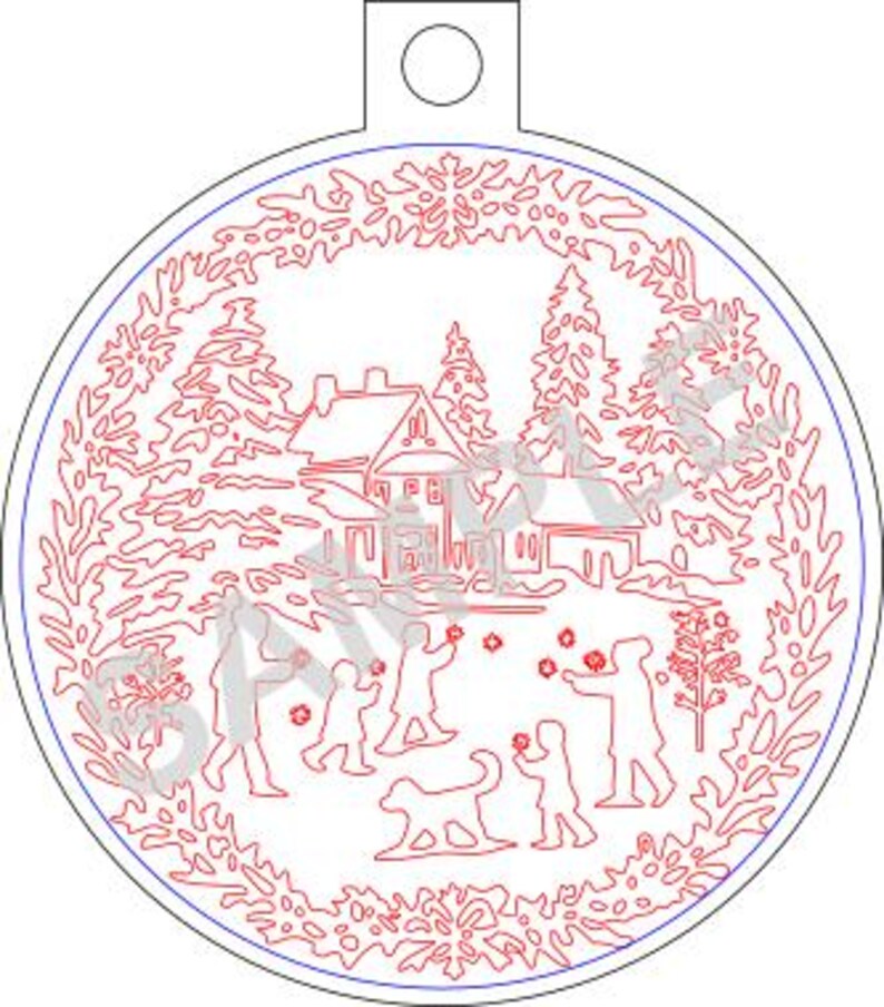 Laser Cut Files for 3 Christmas Ornaments - Lightburn, PDF and SVG ...