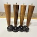 Rustic Solid Oak Sofa Legs Set of 4, 2 Square Blocks, Easy Mount With ...