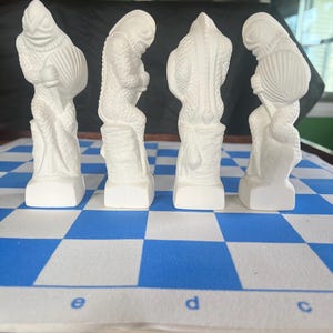 Ceramic Bisque Sea-life Chess Set, Ready for You to Paint and Finish ...