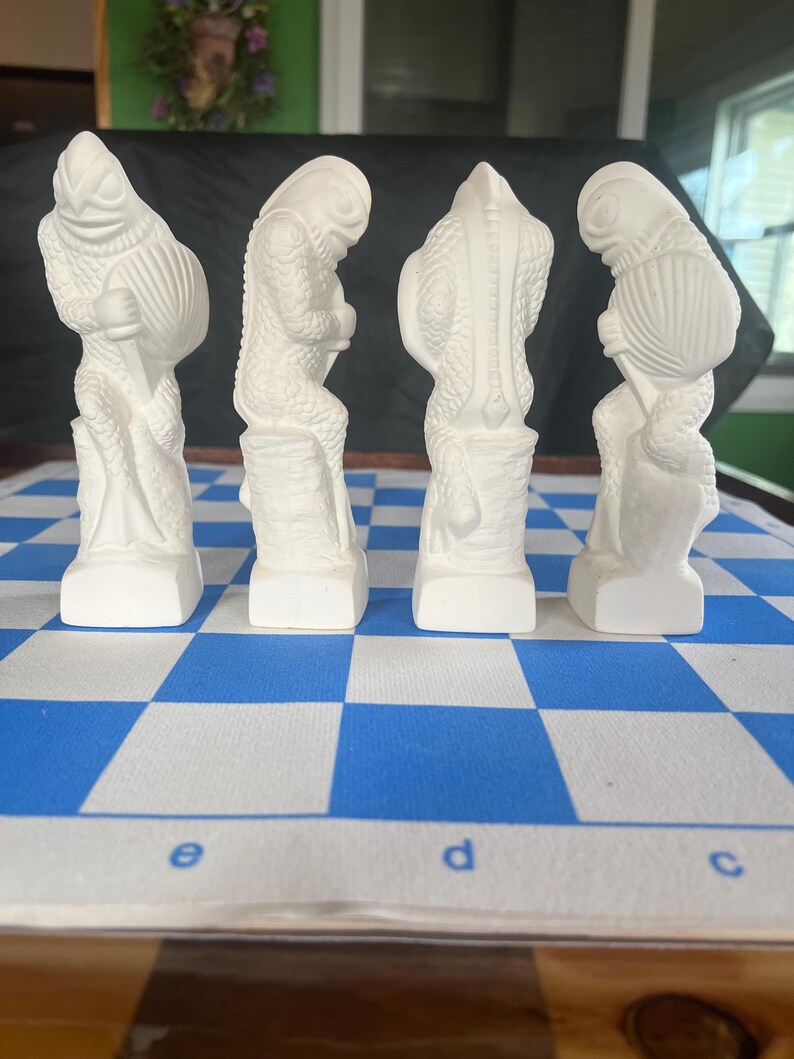 Ceramic Bisque Sea-life Chess Set, Ready for You to Paint and Finish ...