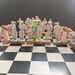 Ceramic Football CHESS Set, Handmade, Painted in a Red & Blue Color ...