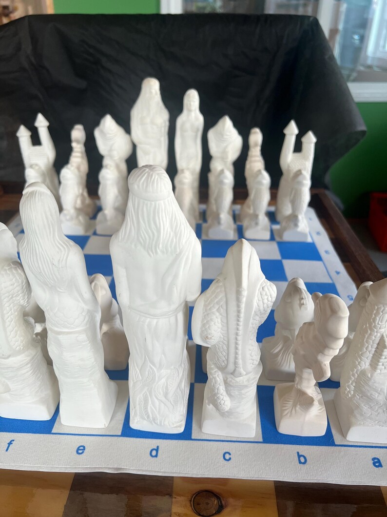 Ceramic Bisque Sea-life Chess Set, Ready for You to Paint and Finish ...