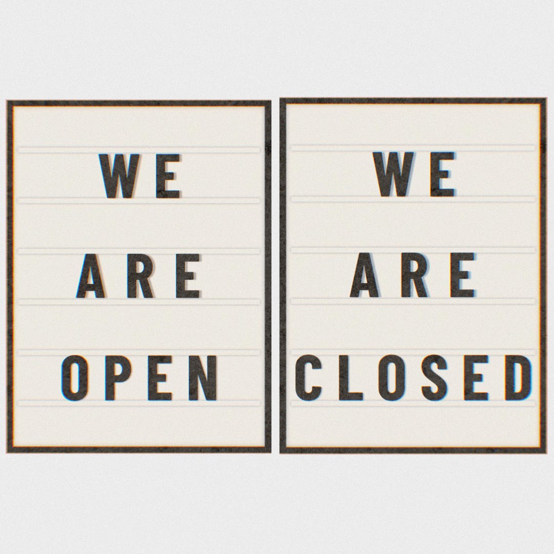 Open and Closed Sign Printable, Modern Business Sign, Digital Download ...
