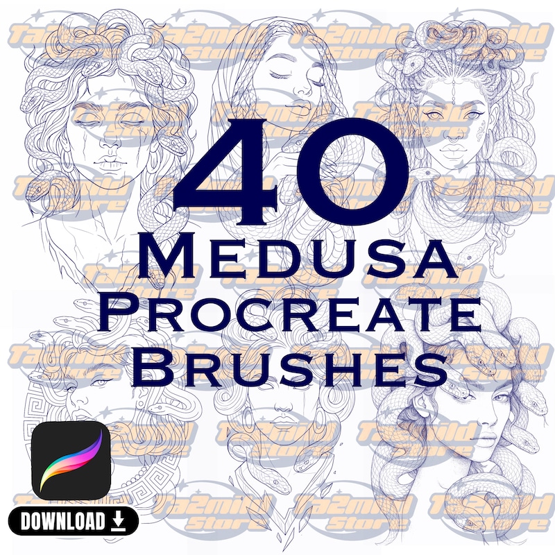 Medusa Stencil Design - Etsy