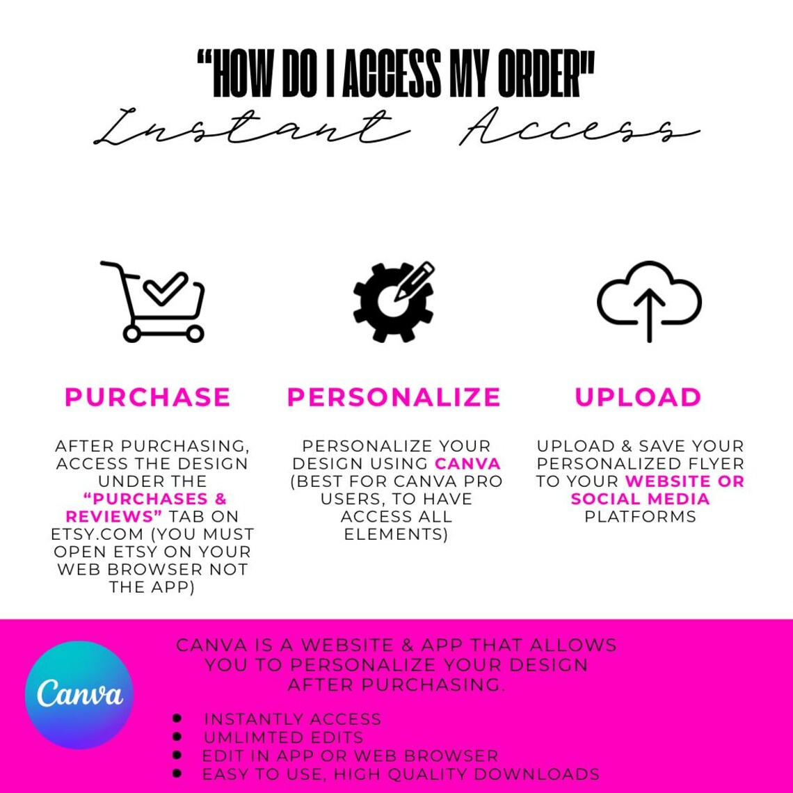 Restock Flyer DIY Template - Etsy