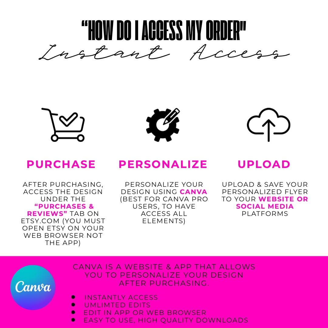 Restock Flyer DIY Template - Etsy