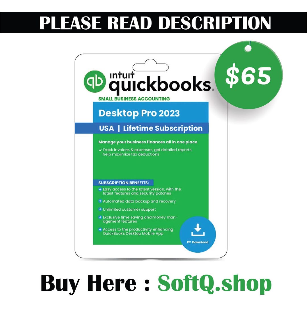 Quickbooks Desktop Pro 2023 for Windows No Subscription Official ...