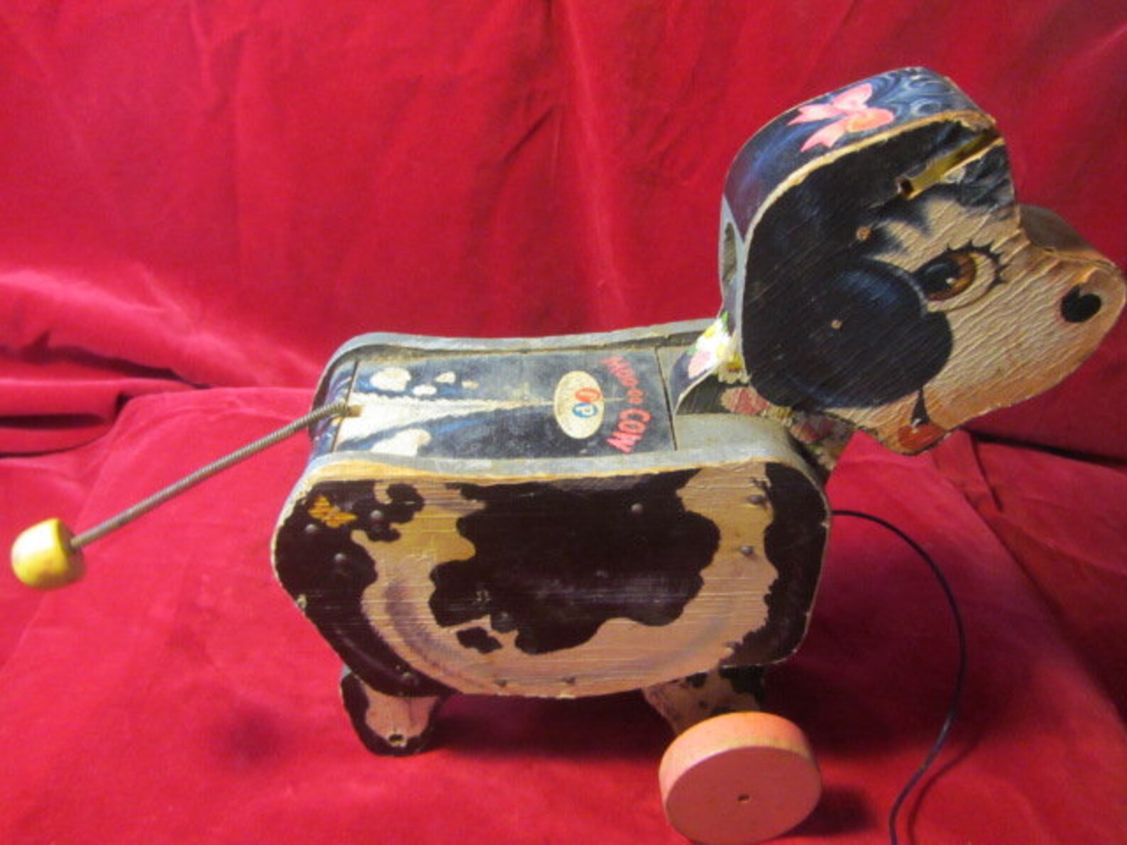 Vintage Fisher Price Moo-oo Cow Pull Toy Cow Pull Toy From - Etsy