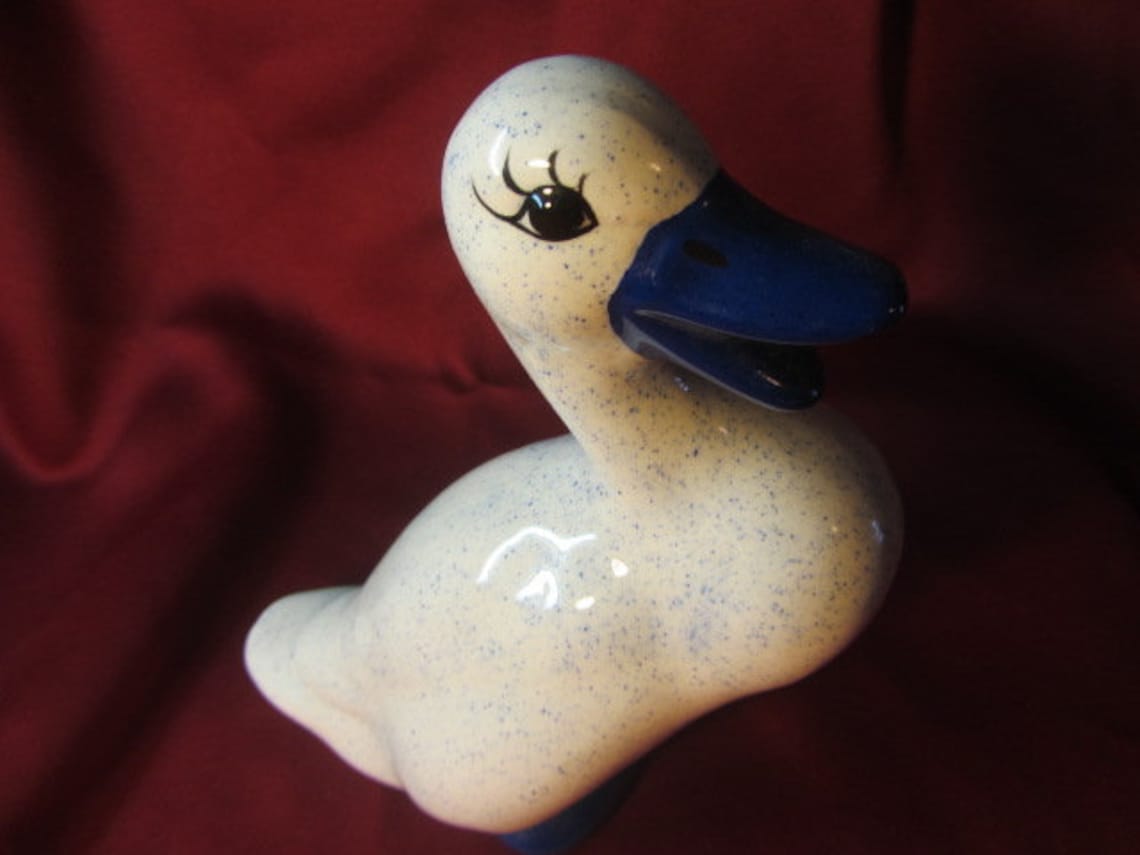 Ceramic Goose Figurine Garden Goose Hand Painted Ceramics - Etsy