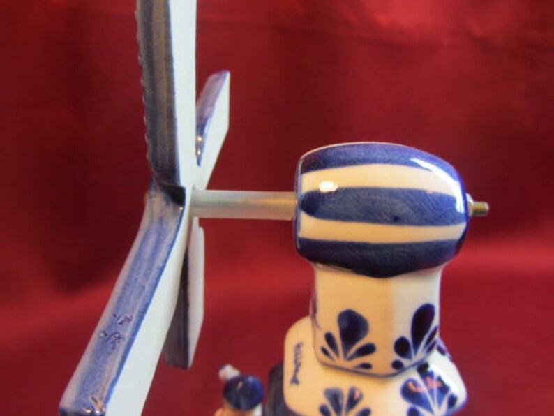 Vintage Blue Delft Deco Windmill Figurine Hand Painted | Etsy