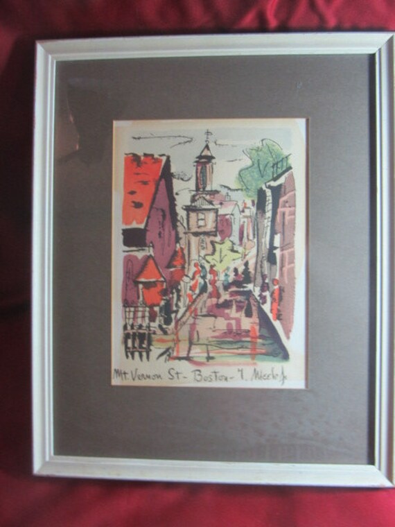 Thomas Meek Jr Hand Water Color Lithograph Print Mt Vernon | Etsy