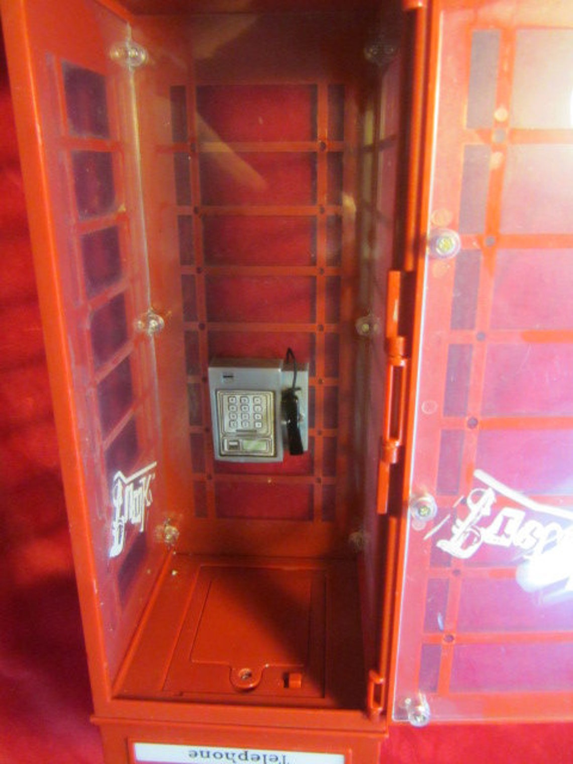 London Toy Phone Booth Red Plastic British Phone Booth With - Etsy