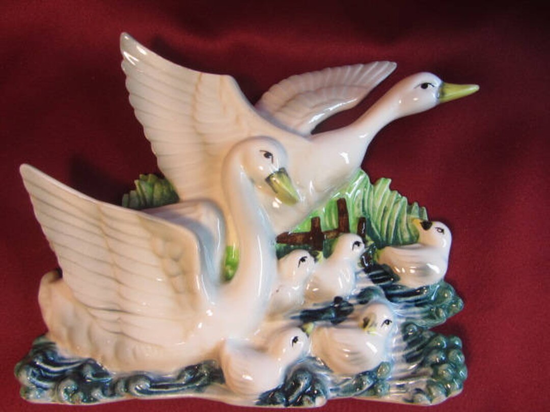 3 D Ceramic Art Family of Geese Made in Japan Retro Goose - Etsy