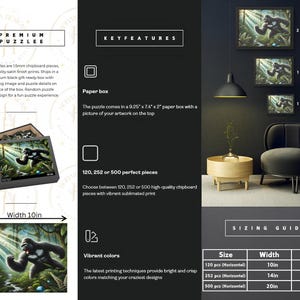 Gorilla Great Ape Puzzle – Unique Tropical Rainforest and Jungle Mosaic ...