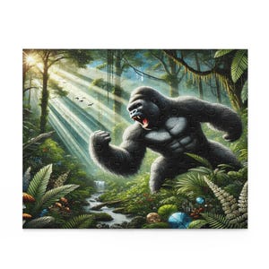 Gorilla Great Ape Puzzle – Unique Tropical Rainforest and Jungle Mosaic ...