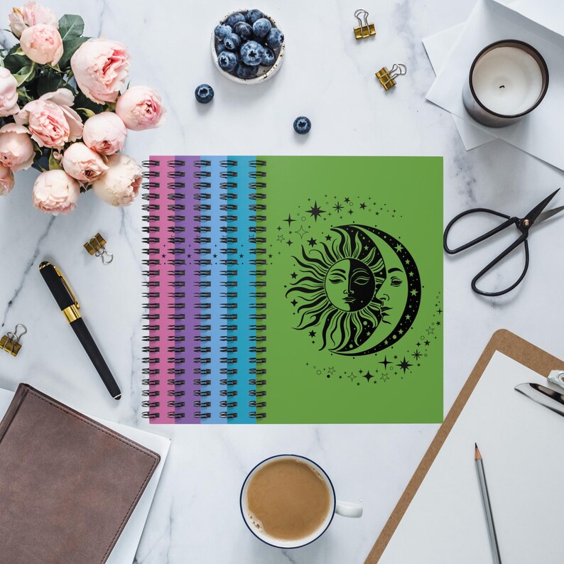 Celestial Spiral Notebook - Etsy