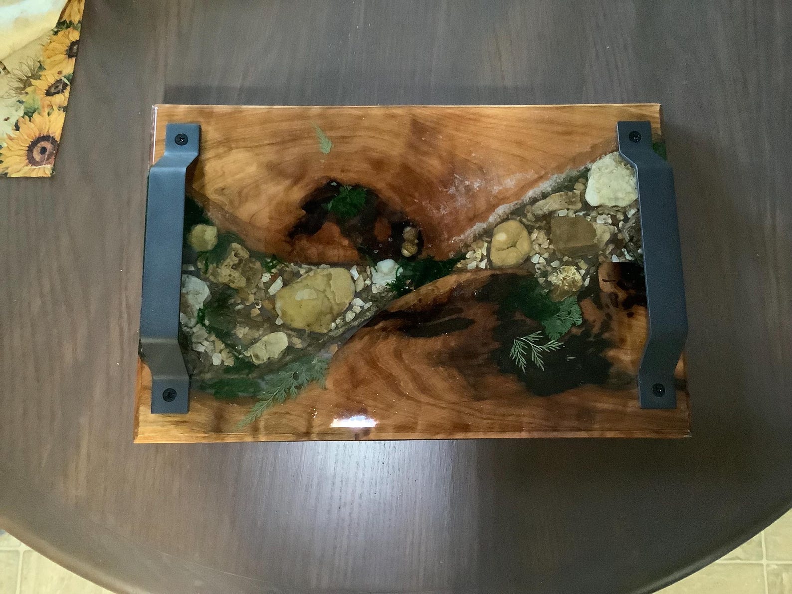 Cherrywood & Resin River Tray / Charcuterie / Botanical Forest Nature ...